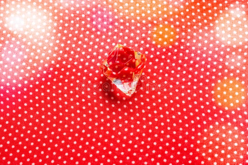 Diamond on Red Polka Dot Fabric Stock Image - Image of design, dots ...