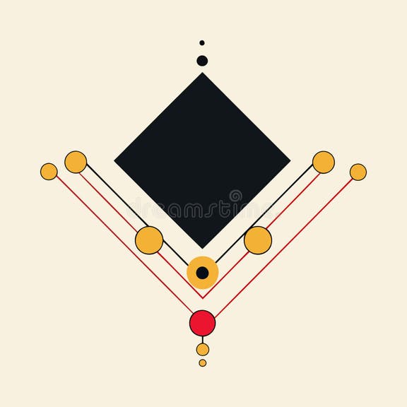 Diamond with Red and Yellow Lines. Stock Illustration - Illustration of ...