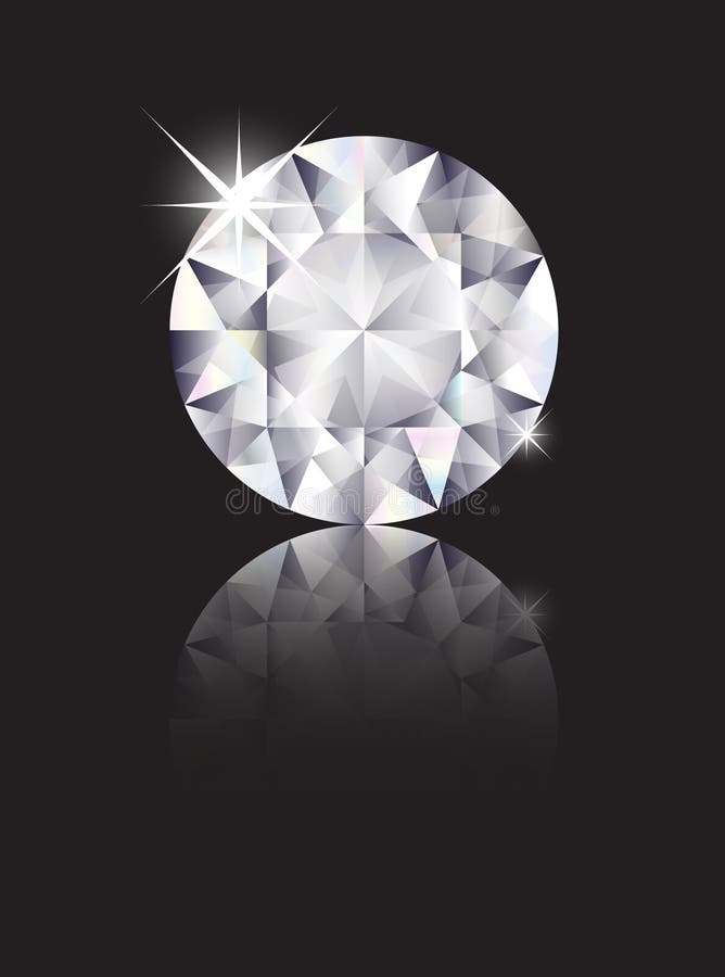 Diamond reflected stock vector. Illustration of perfection - 15869127