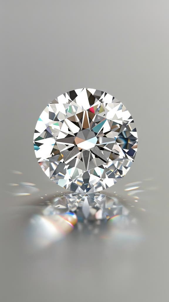 A Diamond with a Reflection of Light Stock Illustration - Illustration ...
