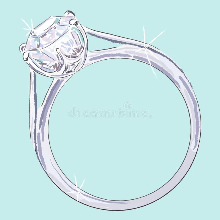Wedding Ring Drawing Stock Illustrations – 8,761 Wedding Ring Drawing ...