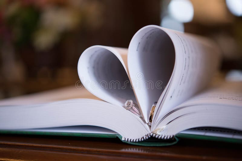 Diamond Ring and Book stock photo. Image of page, anniversary - 106587236