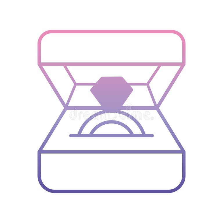 Diamond Ring in Box. Vector Stock Vector - Illustration of precious ...