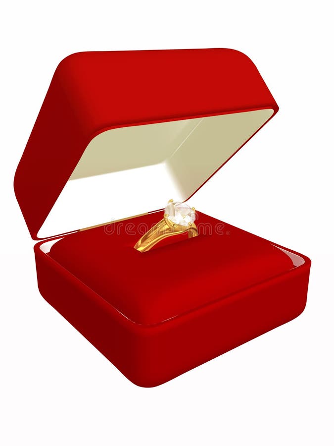 Diamond Ring in Case stock illustration. Illustration of wedding - 751670