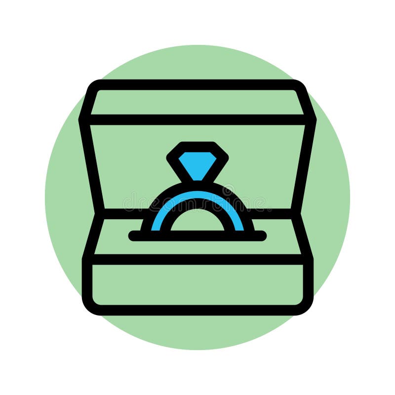 Diamond Ring, Gem Ring Fill Background Vector Icon Which Can Easily ...