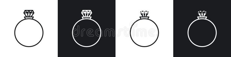 Diamond ring icon stock vector. Illustration of happy - 341312849