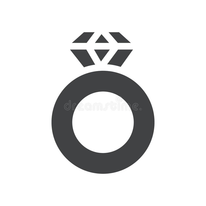 Diamond Ring Icon Simple Vector Symbol Stock Vector - Illustration of ...