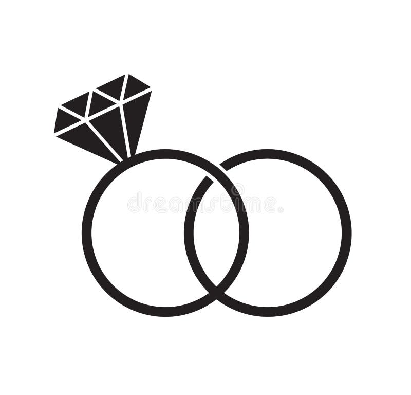 Diamond Ring Icon Vector Illustration Stock Vector - Illustration of ...