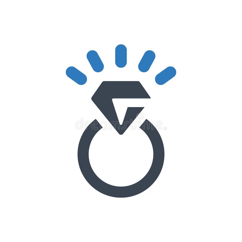 Diamond ring icon stock vector. Illustration of symbol - 262612220
