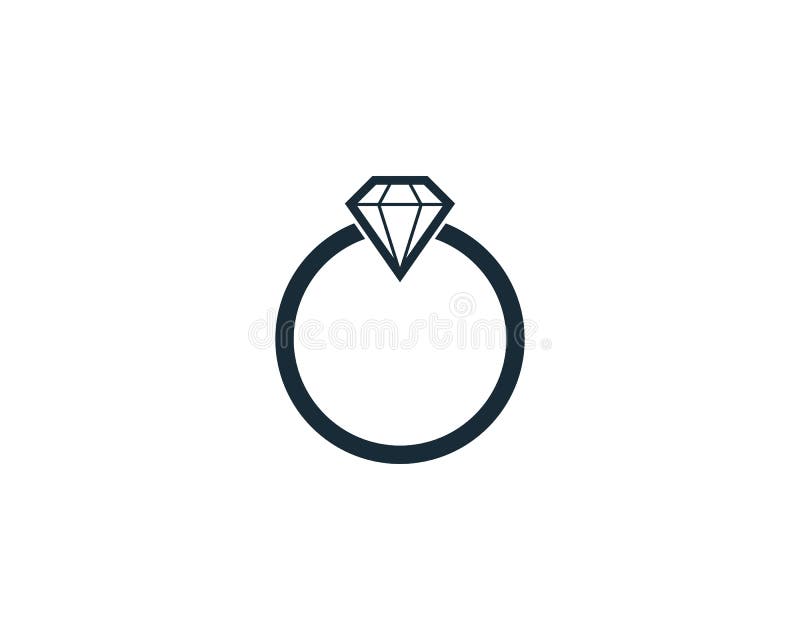 Diamond Ring Icon Vector Logo Template Illustration Design Stock Vector ...