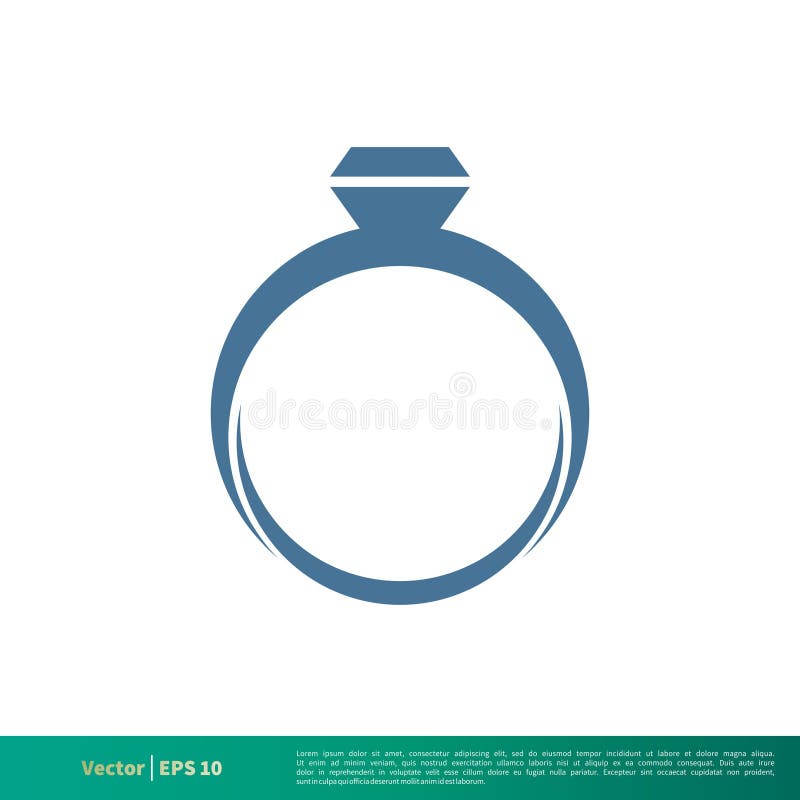 Diamond Ring Icon Vector Logo Template Illustration Design EPS 10 Stock ...
