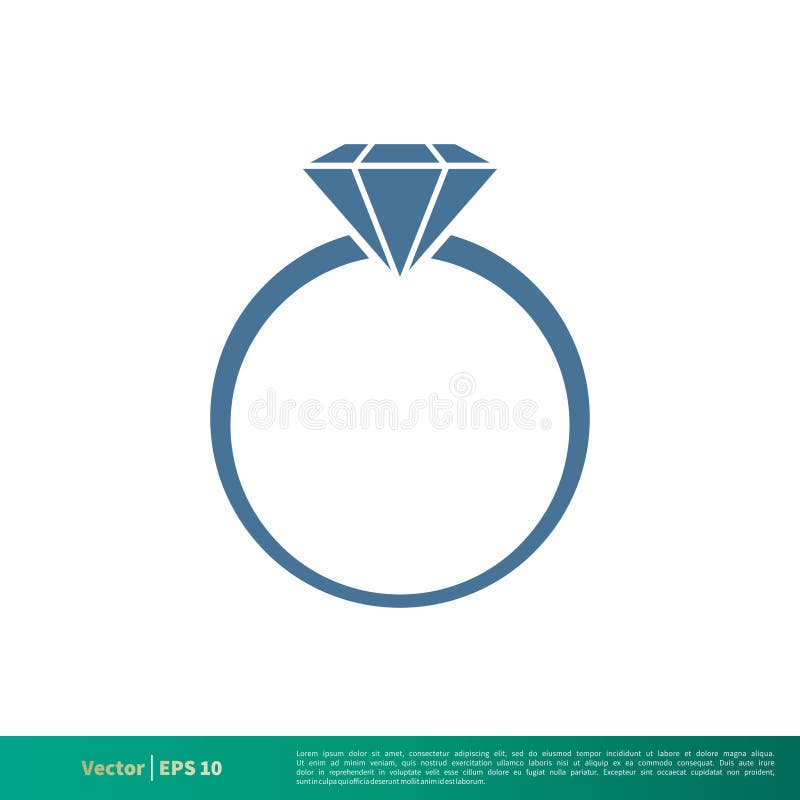 Diamond Ring Icon Vector Logo Template Illustration Design EPS 10 Stock ...