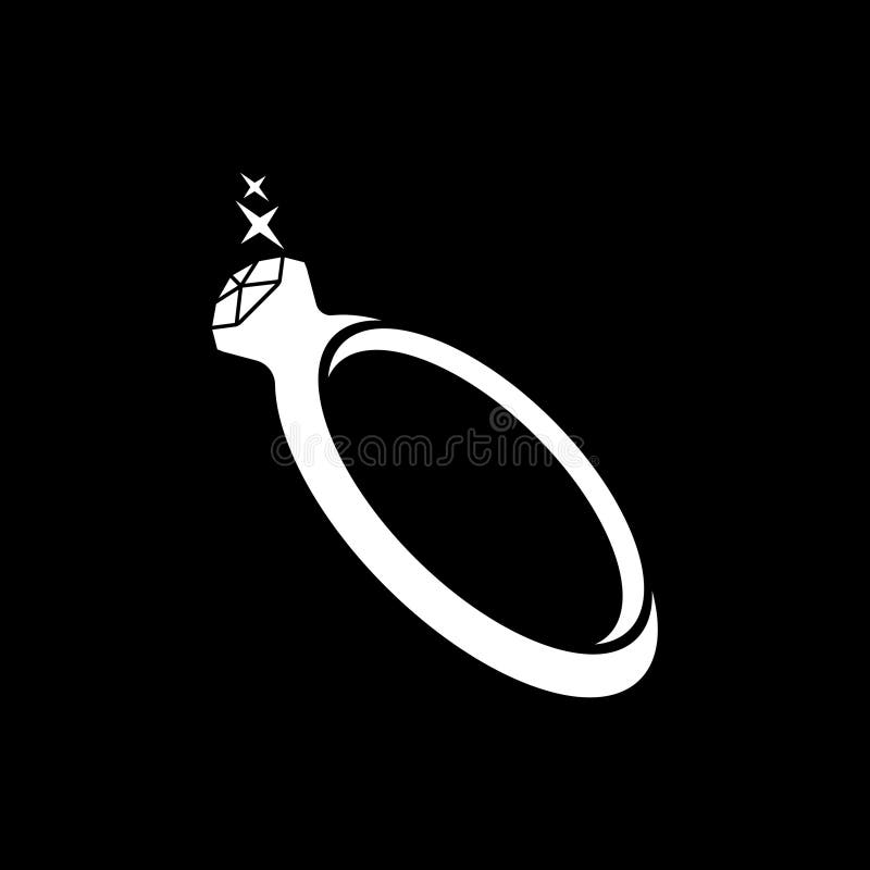 Diamond ring logo stock vector. Illustration of married - 331930663