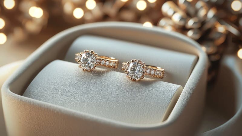 Diamond Ring Pair stock illustration. Illustration of elegant - 335803284