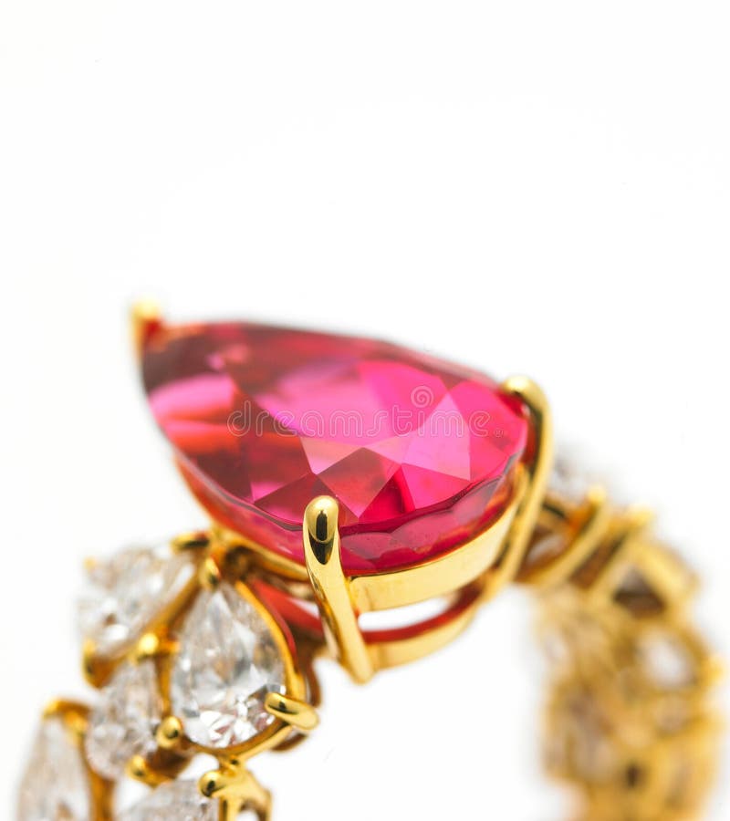 Diamond ring with ruby stock photo. Image of birthday - 11337692