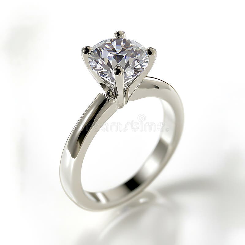A Diamond Ring with a Small Diamond in the Center Stock Photo - Image ...