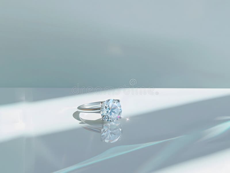 A Diamond Ring in a Studio Scene that Clearly Shows Off the Details of ...