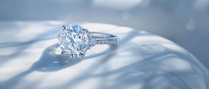 A Diamond Ring in a Studio Scene that Clearly Shows Off the Details of ...