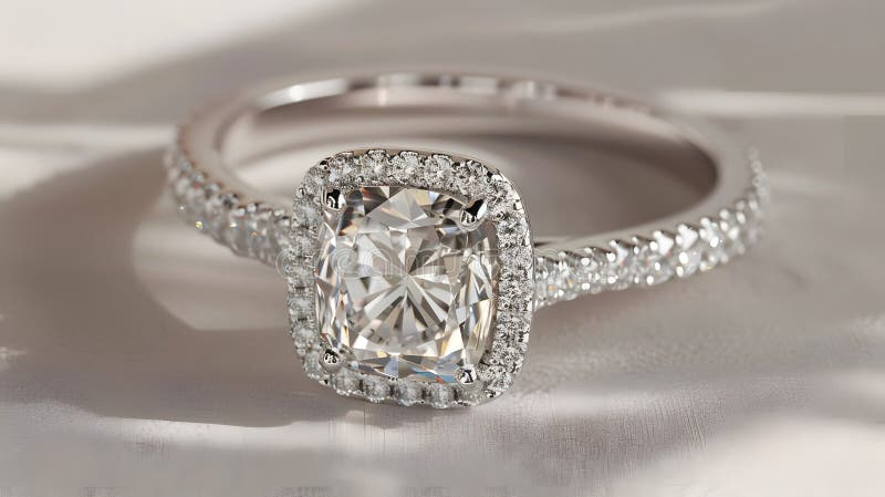 A Diamond Ring in a Studio Scene that Clearly Shows Off the Details of ...