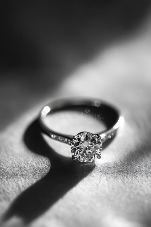 Diamond Ring on Table stock image. Image of engagement - 385139733