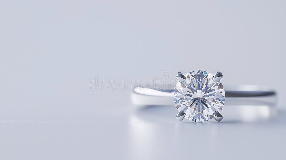 A Diamond Ring is on a Table Stock Illustration - Illustration of ...