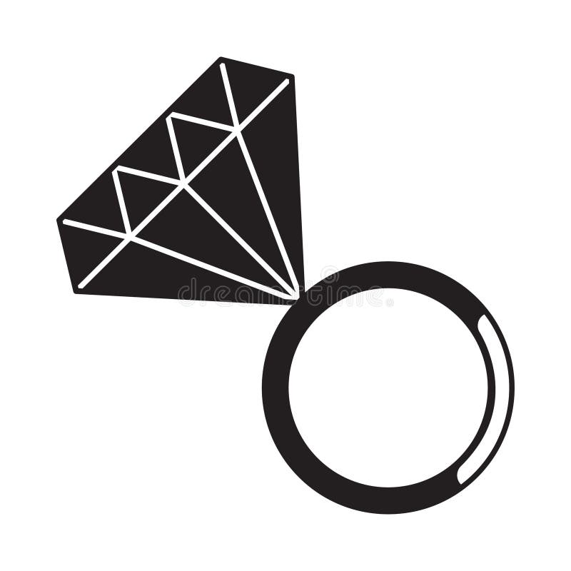 Diamond Ring. Vector Illustration Decorative Design Stock Vector ...
