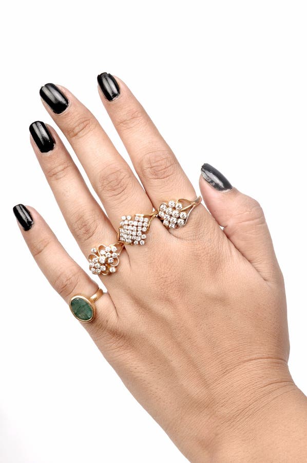 Diamond rings in hand stock image. Image of hand, finger - 9675609