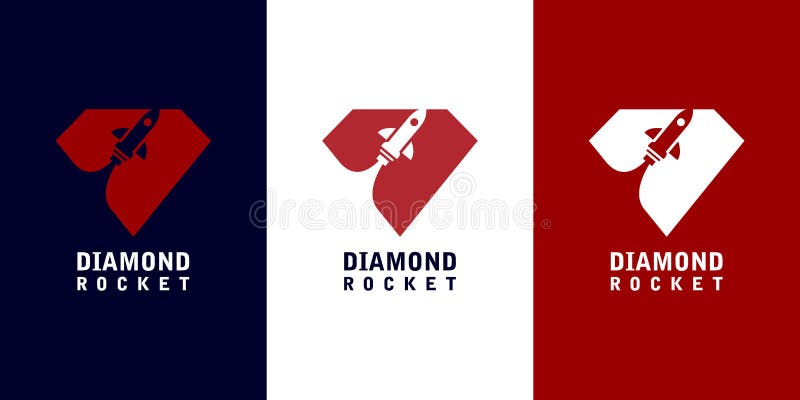 Diamond Rocket Logo Design Vector Stock Vector - Illustration of ...