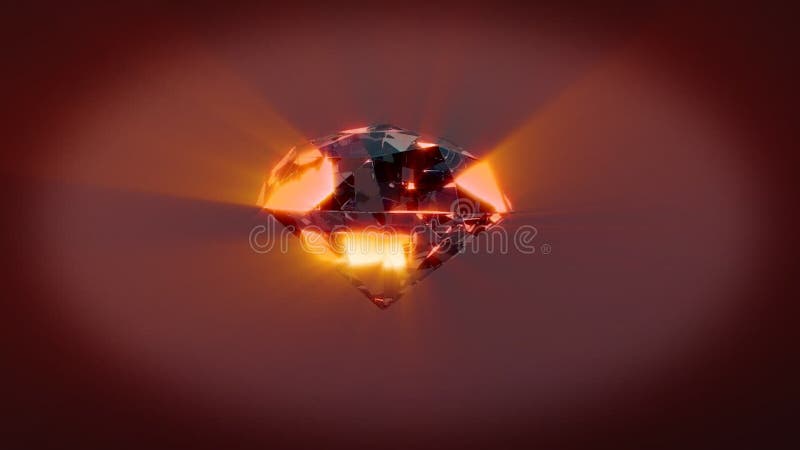 Diamond Rotating Against Abstract Background,seamless Loop, Stock ...