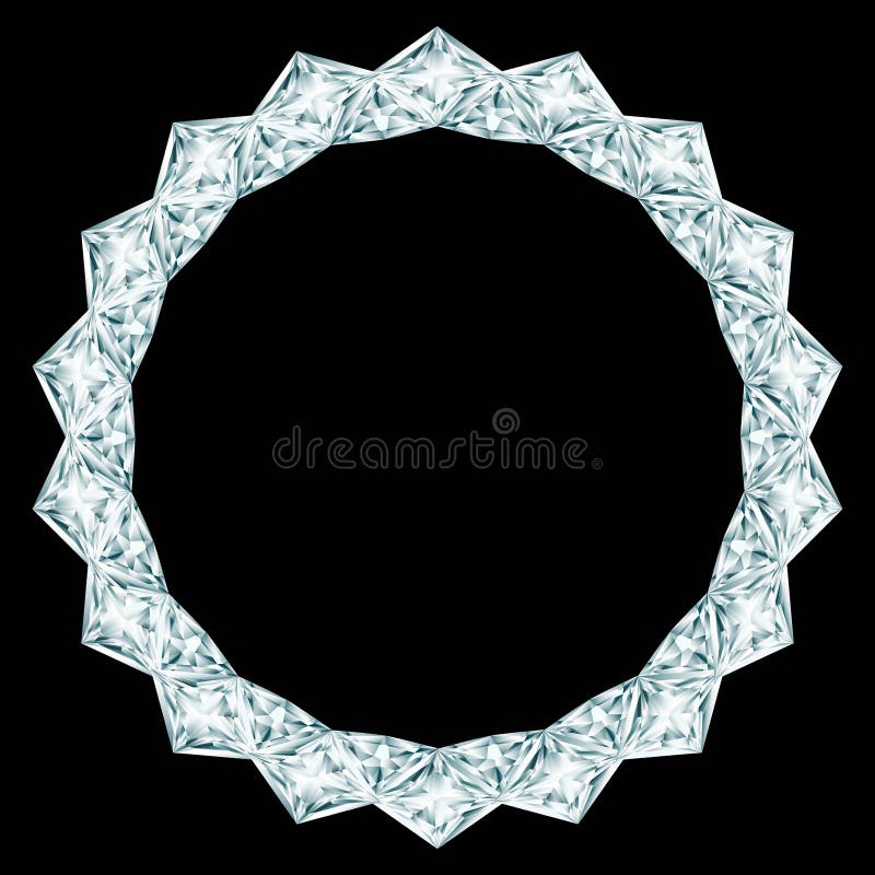 Diamond round frame stock vector. Illustration of vector - 62084746