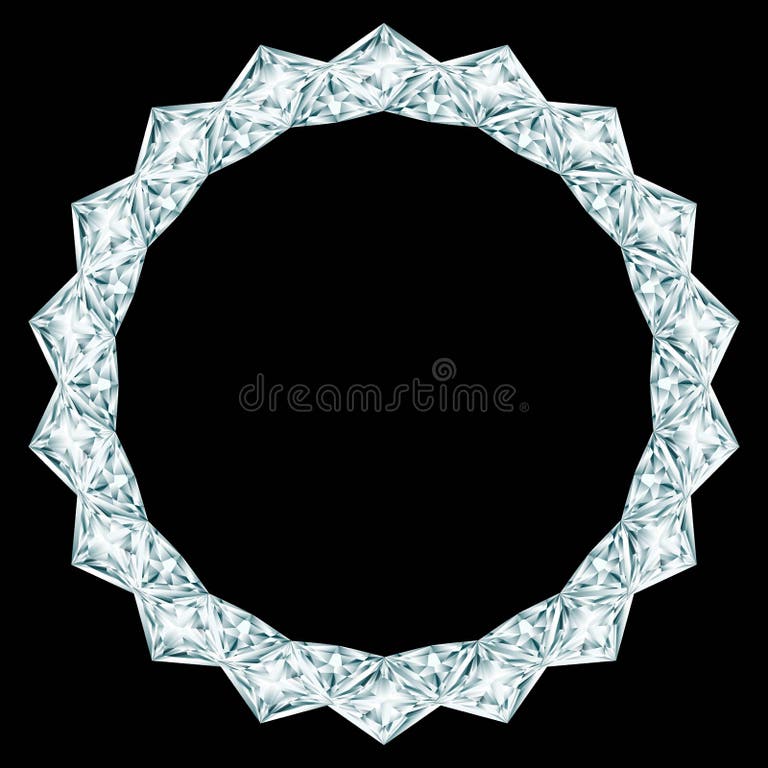 Diamond round frame stock vector. Illustration of gemstone - 58851976