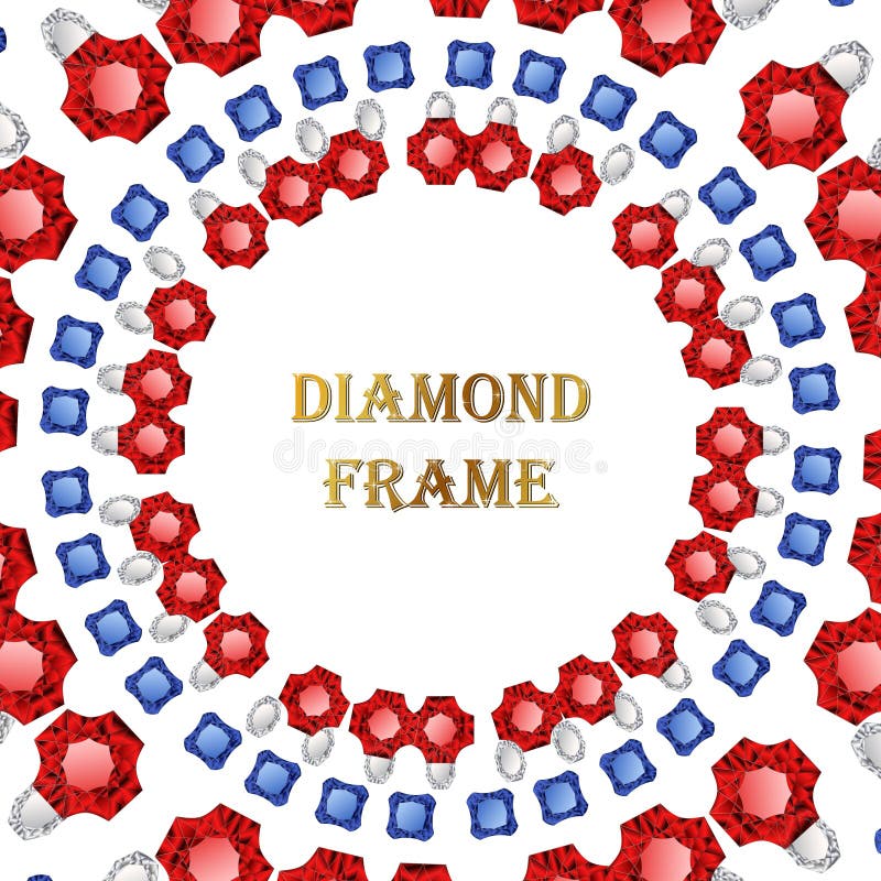 Diamond round frame stock vector. Illustration of jewel - 70820246