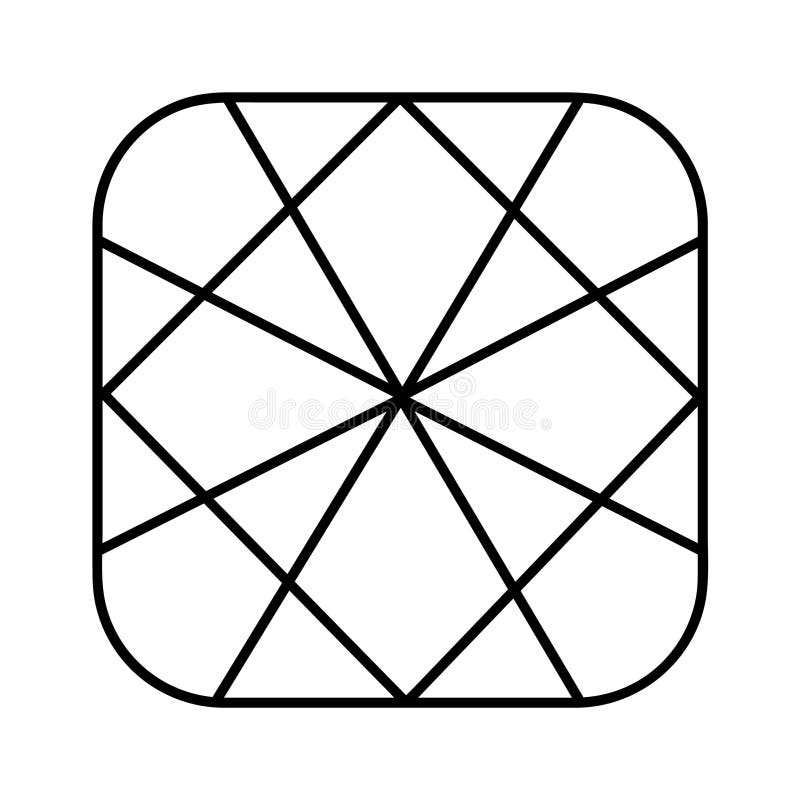 Diamond Rounded Square stock vector. Illustration of icon - 276148701
