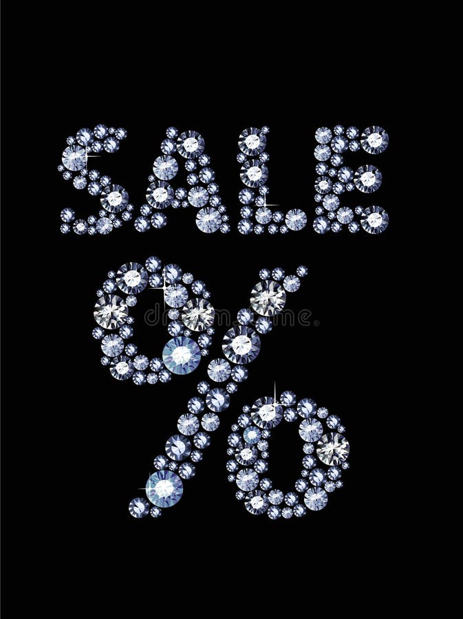 Diamond Sale stock vector. Illustration of garnet, jewelry - 34477390
