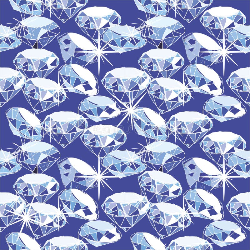 Diamond Seamless Pattern / Vector Wallpaper Stock Vector - Illustration ...