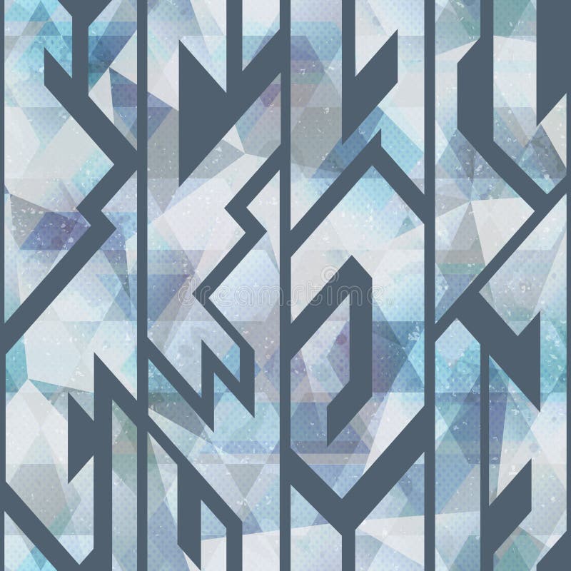 Diamond Seamless Pattern with Grunge Effect Stock Vector - Illustration ...