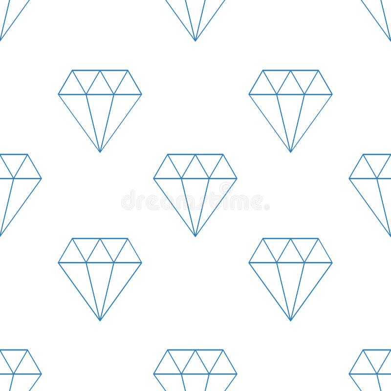Blue Thin Line Crystal Seamless Pattern. Gem Background Stock Vector ...