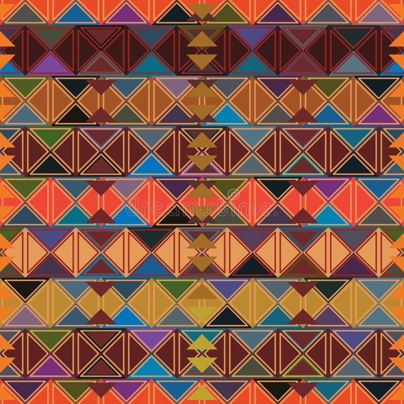 Diamond Shape Box Line Vintage Seamless Pattern Stock Vector ...