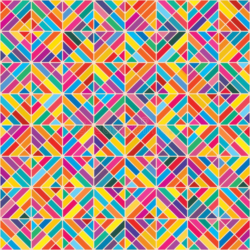 Diamond Shape Colorful Eight Seamless Pattern Stock Vector ...