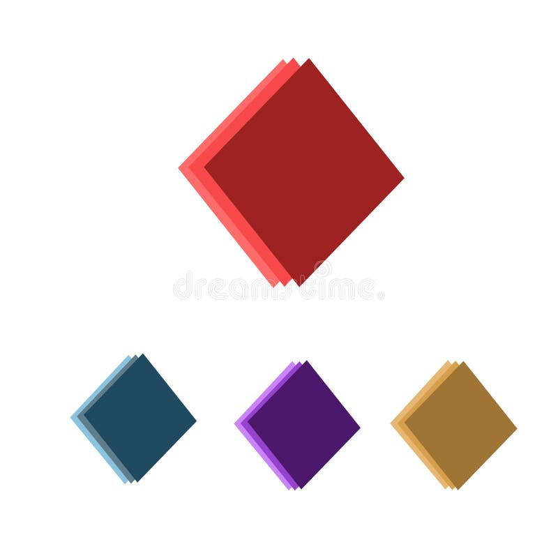 Diamond Shape in Colors for Presentations Stock Vector - Illustration ...