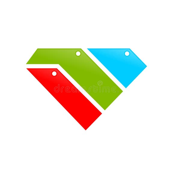 Diamond Shape File and Folder Stack Symbol Design Stock Vector ...