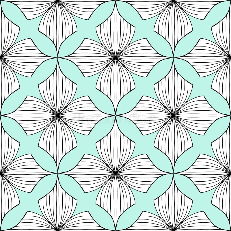 Diamond Shape Four Petals Pattern, Seamless Good for Textiles Stock ...