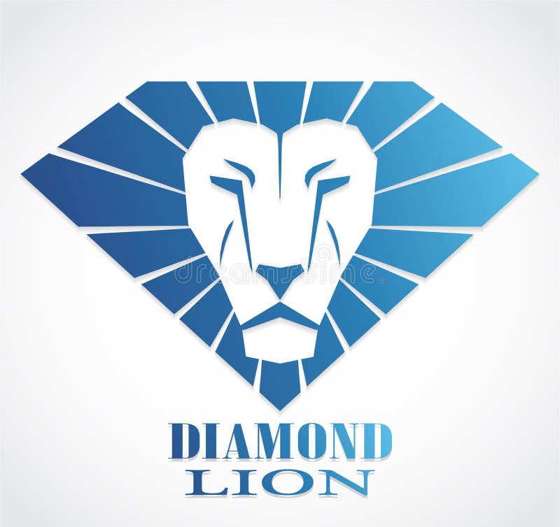 Diamond Shape Geometric Lion Head Abstract Color Logo Stock ...