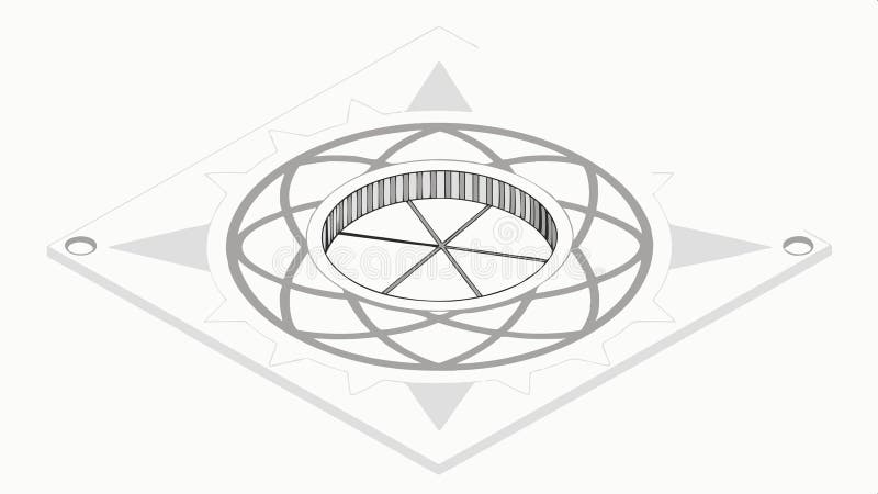 Diamond Shape Geometric Pattern with Central Opening Vector Design ...