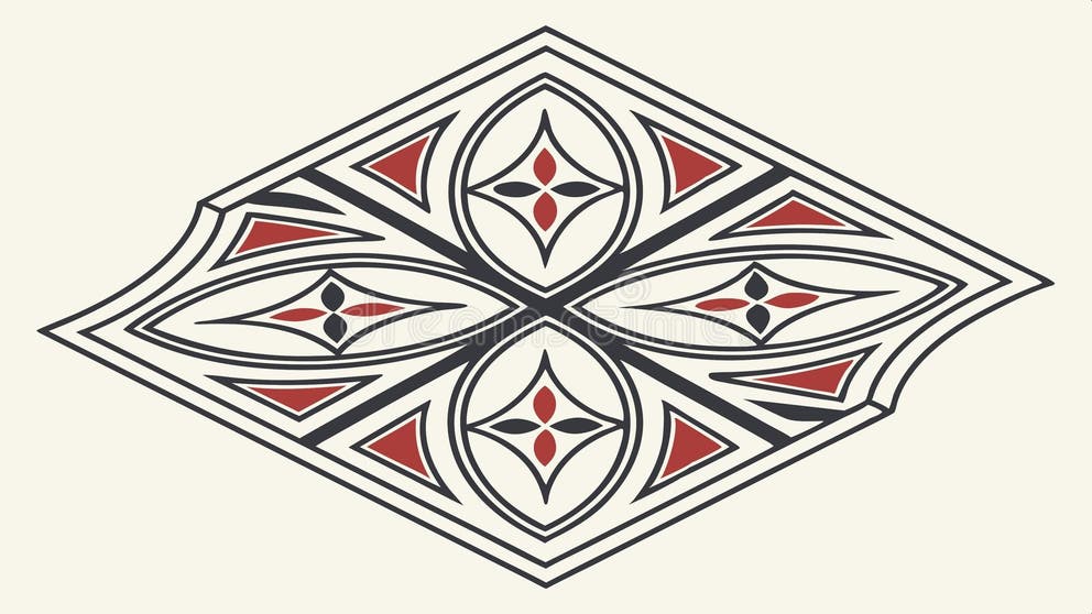 Diamond Shape Rug Pattern, Geometric Carpet Vector, Elegant Floor ...