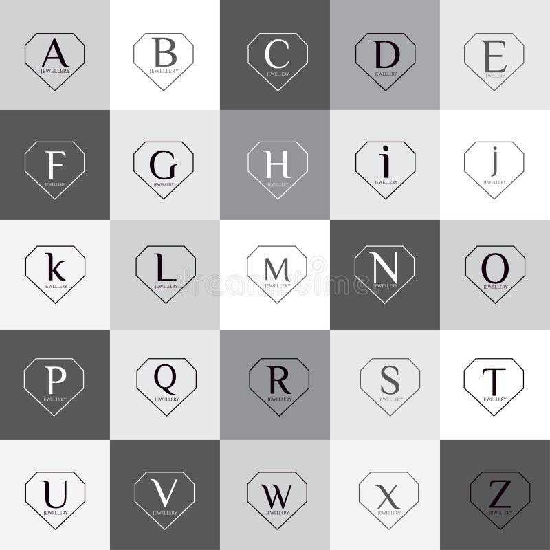 Diamond Alphabet Font. Luxury Beveled Serif Letters And Numbers. Stock ...