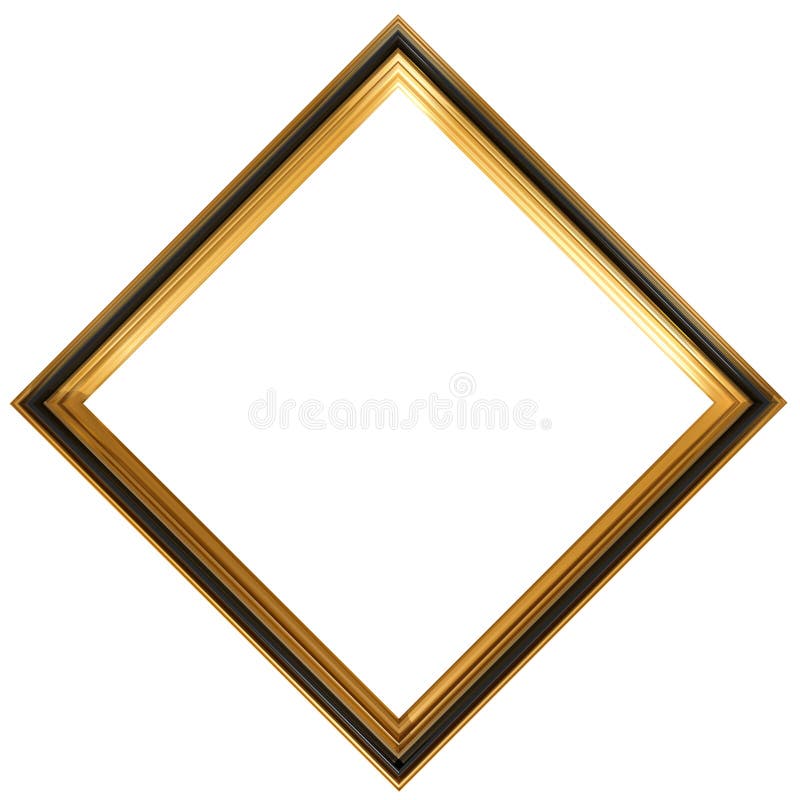 Diamond Shaped Antique Picture Frame Stock Illustration - Illustration ...