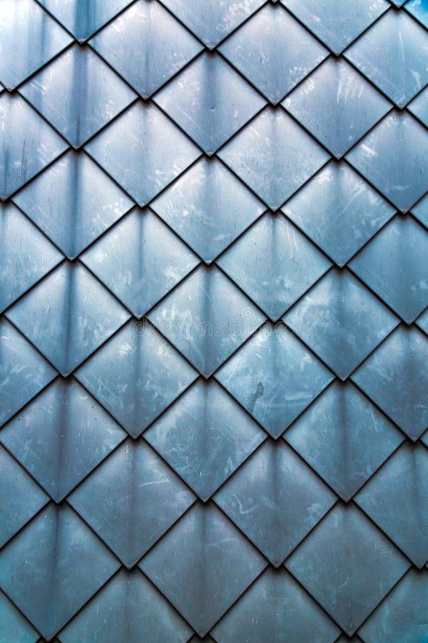 Diamond Shaped Fish Scale Tiled Wall Texture Background Stock Photo ...