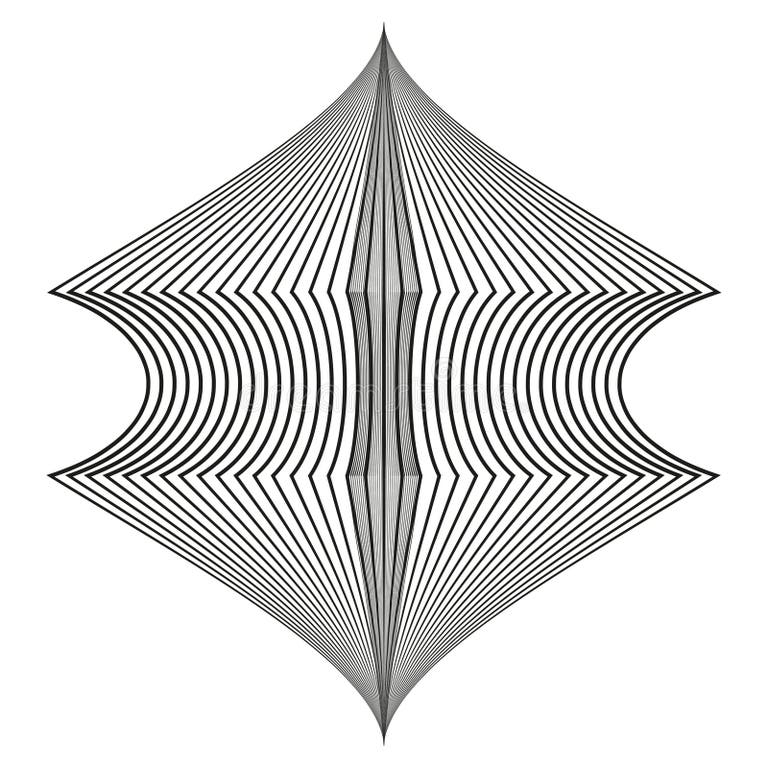 Diamond Shaped Form. Geometric Vector Illustration. Angular Abstract ...