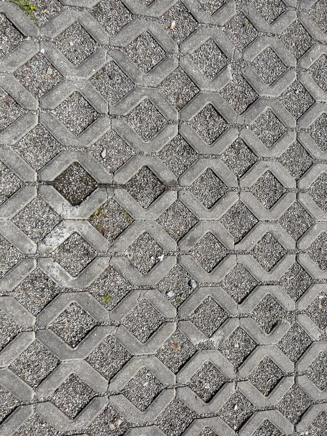 Diamond-shaped Interlocking Floor Self-locking with Gravel Stock Photo ...